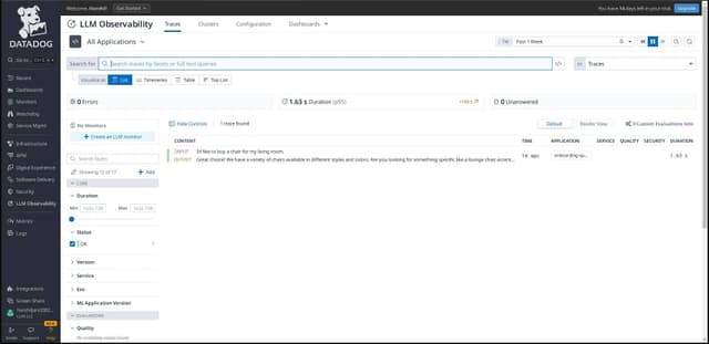 Datadog LLM Observability: Examples, Demo and Pricing | Lunary